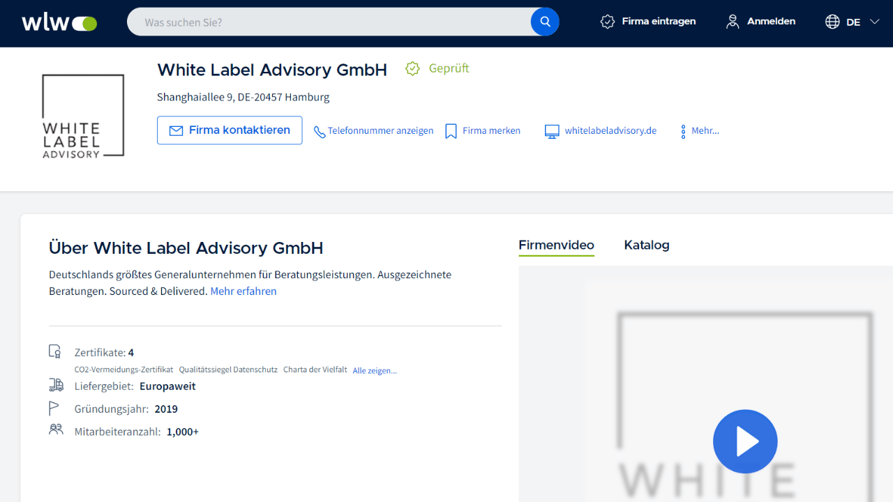 WLW | Platformen | White Label Advisory